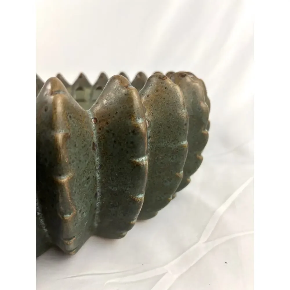Unique | Accents | Vtg Scalloped Unique Decorative Bowl Textured Ridge ...